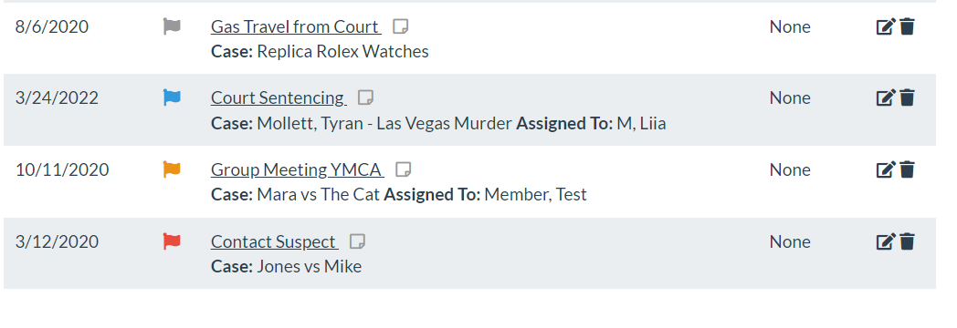Reminder Calendar - Case Management Software Free, Fast and Easy to Use